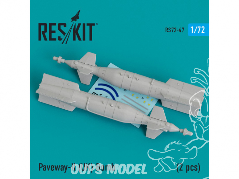 ResKit kit RS72-0047 Paveway-II (UK) Bombes (2 pcs) pour Tornado ...