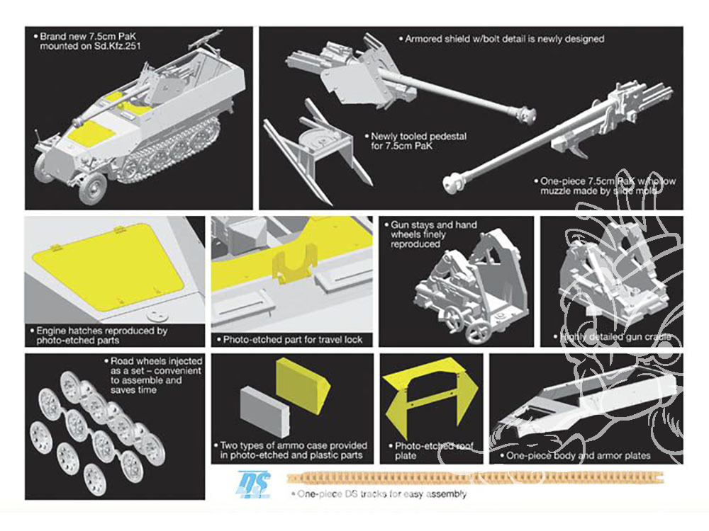 DRAGON,maquette,militaire,7351,Sd.KfZ.251/22,Ausf.D,1/72