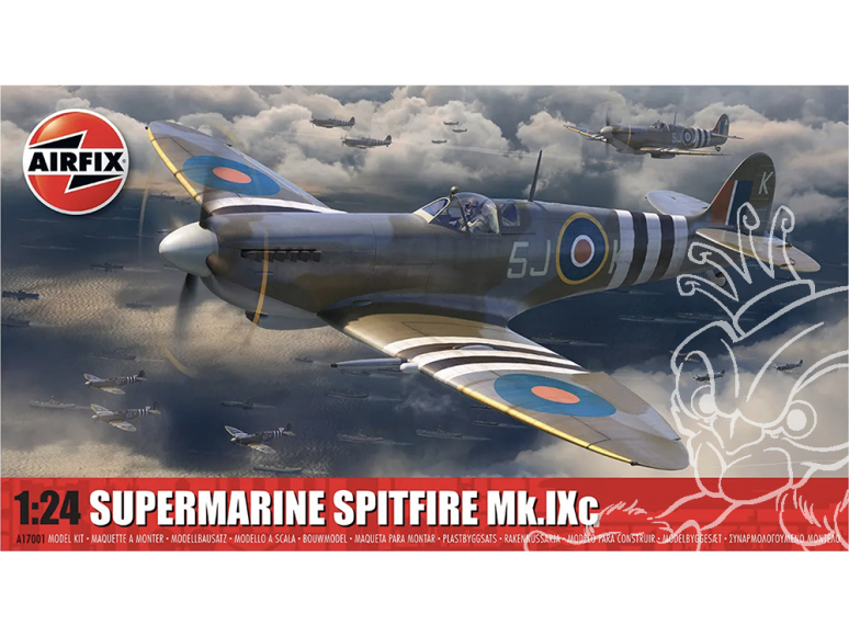 Eduard Express Mask LX007 Spitfire Mk.IXc Airfix 1/24 - Oupsmodel