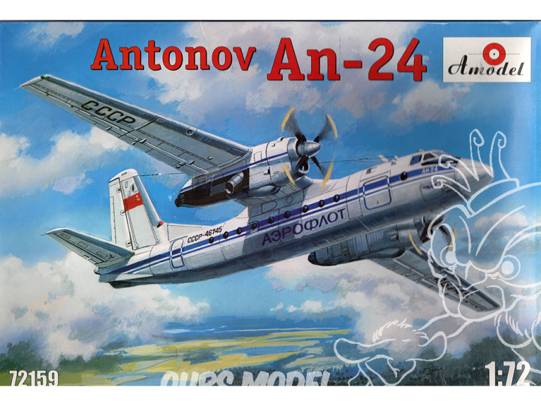 Amodel maquettes avion 72159 Antonov An-24 1/72 - Oupsmodel